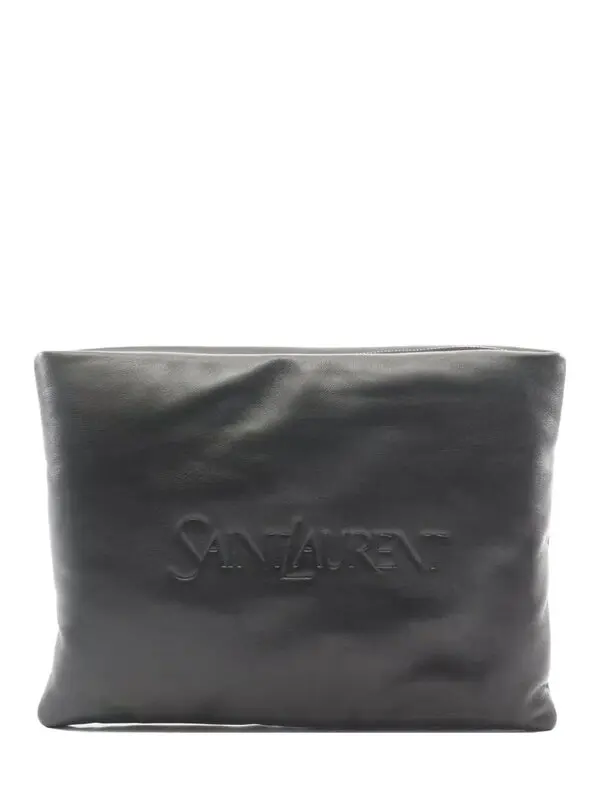 Saint Laurent Puffy Pouch Clutch Bag - Black