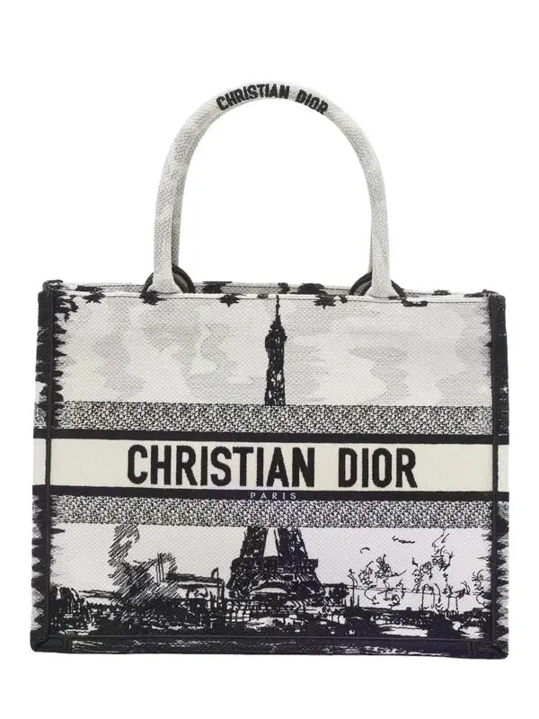 Dior 2024 Medium Book Tote Bag - White