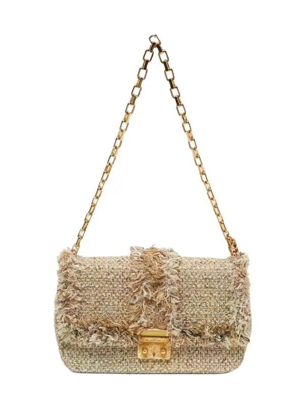 Dior 2012 Miss Tweed Shoulder Bag - Neutrals