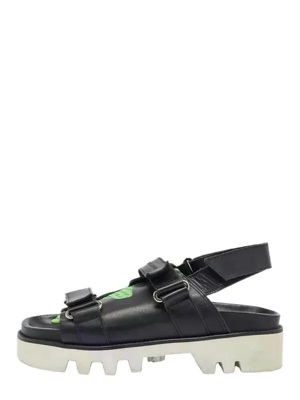 Dsquared2 Woven Texture Touch-strap Slingback Sandals - Black