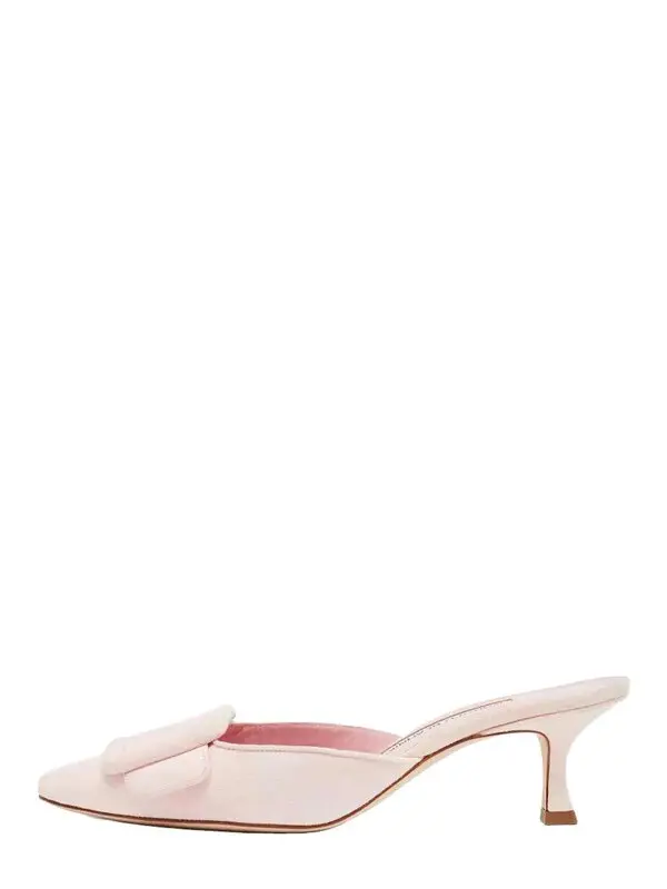 Manolo Blahnik Maysale Suede Mules - Pink