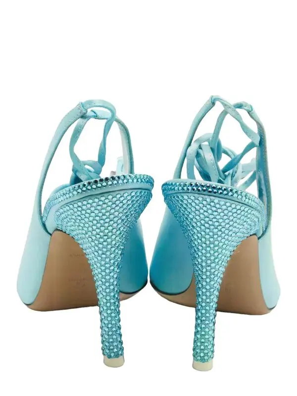 Attico Venus Crystal-embellished Pumps - Blue