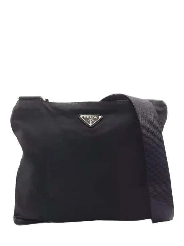 Prada Triangle-logo Shoulder Bag - Black
