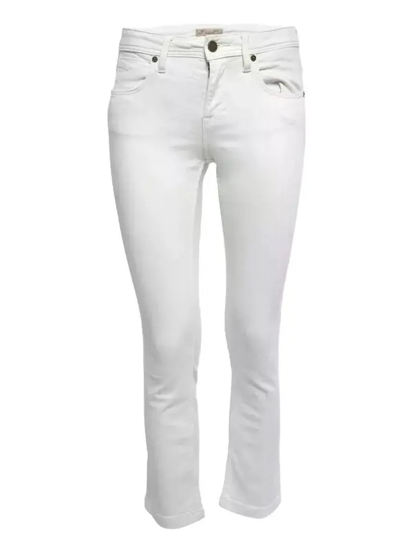 Burberry Alperton Cropped Slim Fit Jeans - White