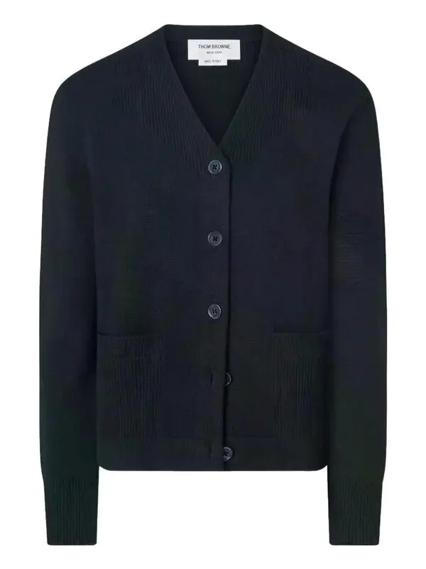 Thom Browne 4-bar Trompe L'oeil Cardigan - Blue