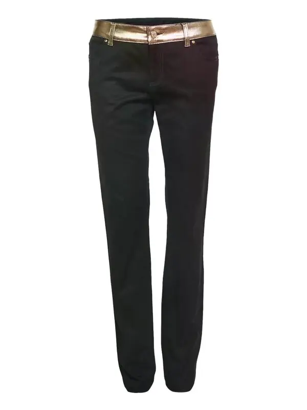Gucci Gold Print Denim Trousers - Black