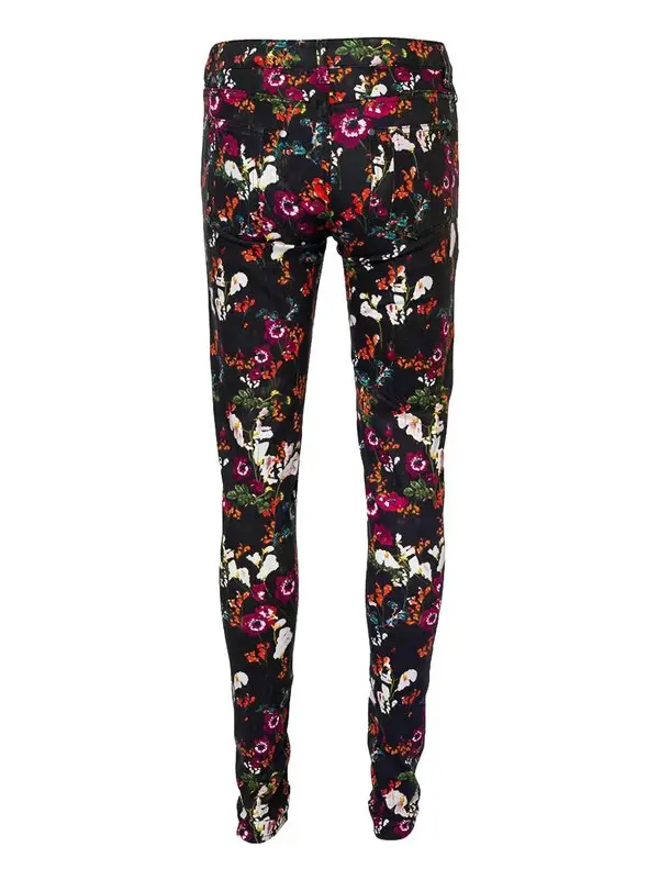 Alice + Olivia Floral Print Trousers - Black