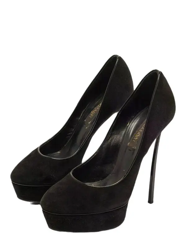 Casadei Round-toe Platform Pumps - Black