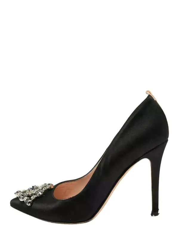 Sjp By Sarah Jessica Parker Crystal-embellished Pointed-toe Pumps - Black