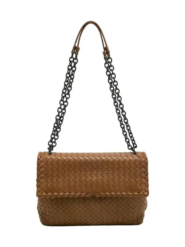 Bottega Veneta Medium Olimpia Intrecciato Shoulder Bag - Brown