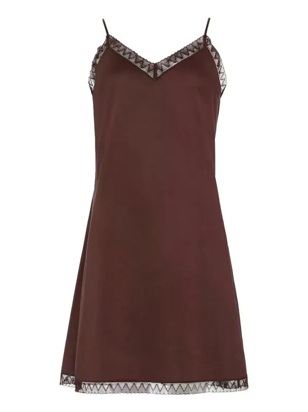 ERES Kindness Lace-trim Nightdress - Brown