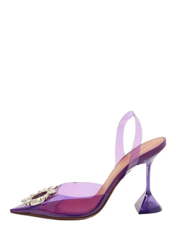 Amina Muaddi Begum Slingback Pumps - Purple