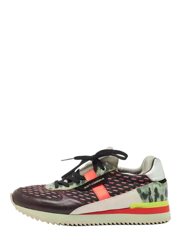 Dolce & Gabbana Low-top Sneakers With Animal Print - Black