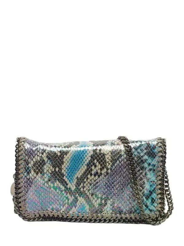 Stella McCartney Falabella Python-effect Crossbody Bag - Blue