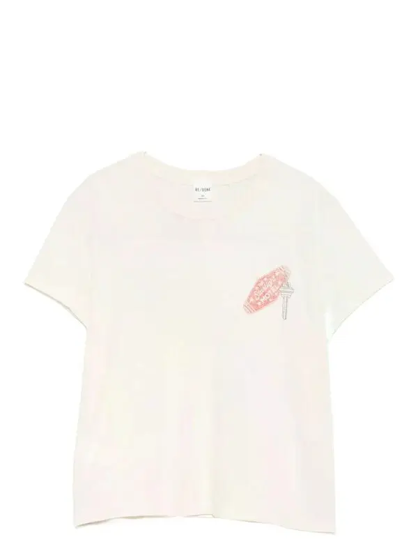 RE/DONE Graphic-print Short-sleeve T-shirt - Neutrals