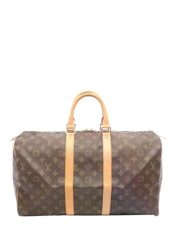 LOUIS VUITTON Monogram Keepall 45 Luggage Bag - Brown