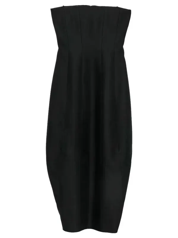 Khaite Stela Strapless Maxi Dress - Black