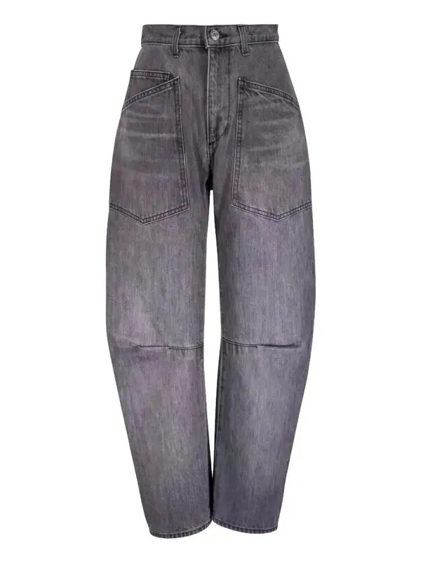 NILI LOTAN Shon Bow-leg Jeans - Grey