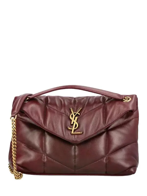 Saint Laurent Puffer Matelassé Shoulder Bag - Red