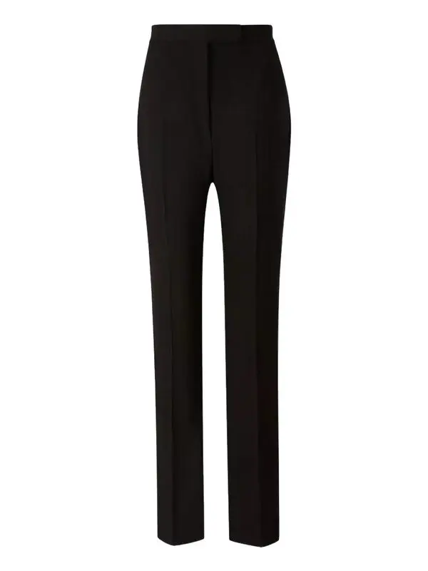 TOM FORD Satin-trim Wool Trousers - Black