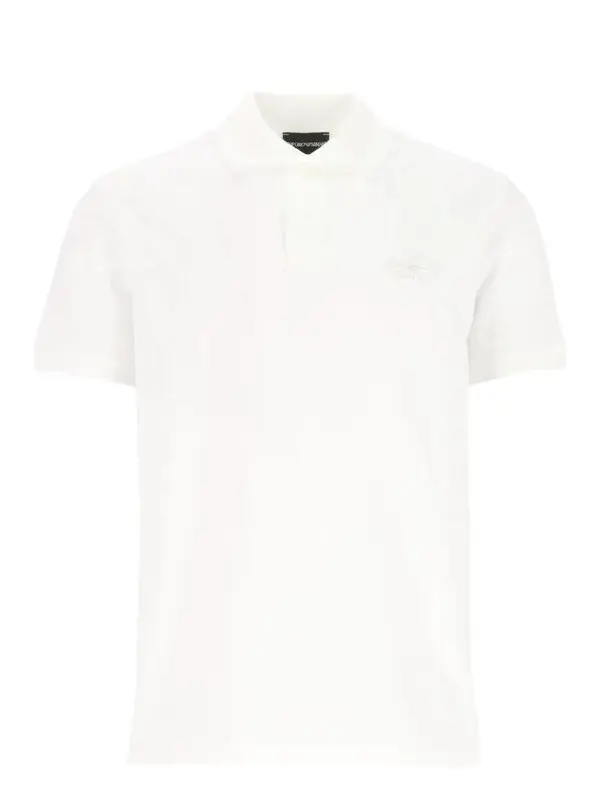 Emporio Armani Logo-embroidered Polo Shirt - White