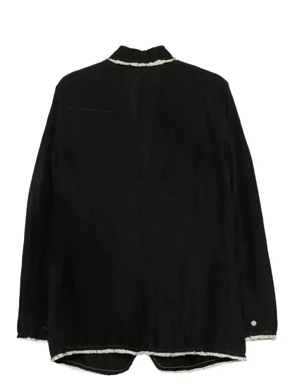 POST ARCHIVE FACTION Raw-edge Notched-lapel Jacket - Black