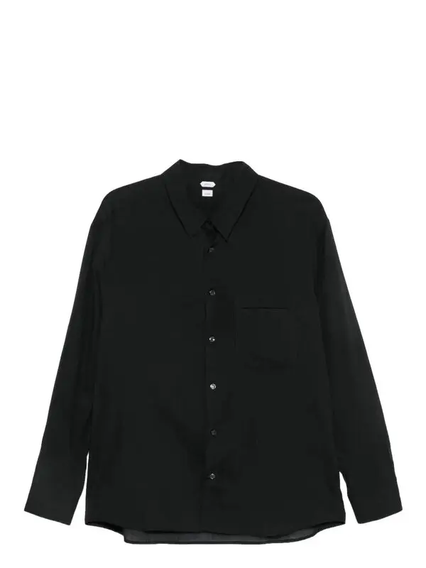 POST ARCHIVE FACTION Patchwork Long-sleeve Shirt - Black