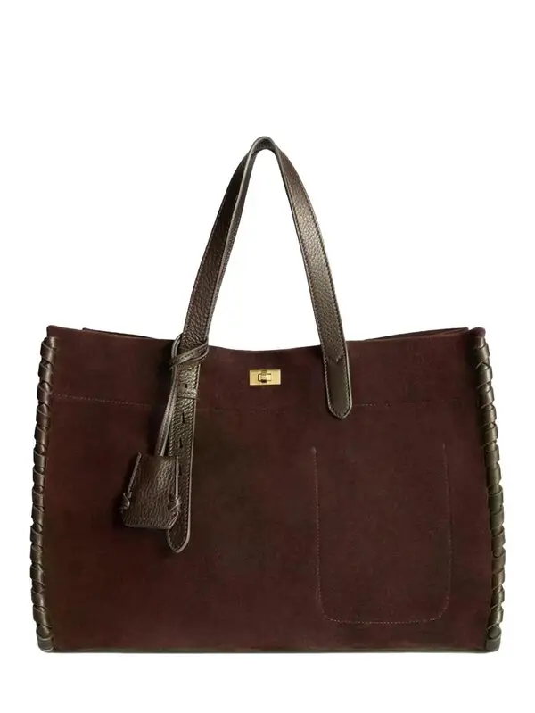 ANYA HINDMARCH Mortimer Tote Bag With Whipstitch Trim - Brown