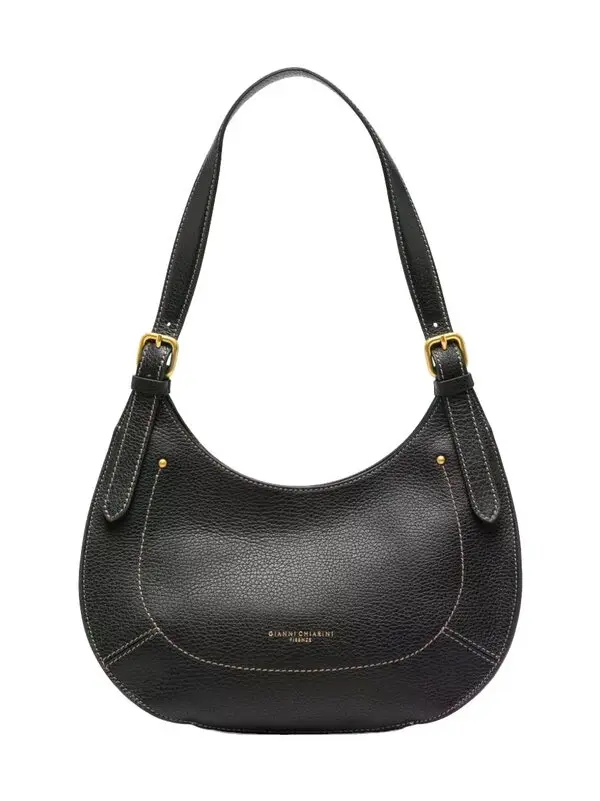 GIANNI CHIARINI Gabry Pebbled Leather Shoulder Bag - Black