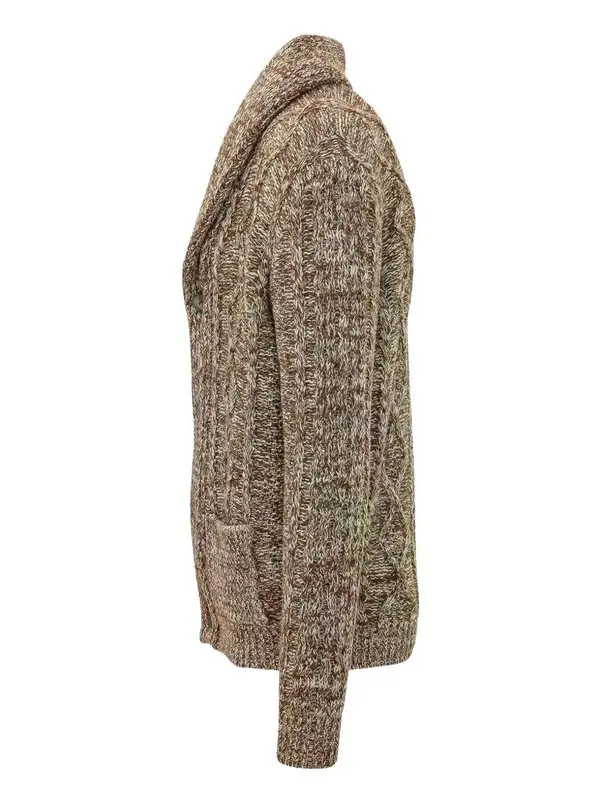 RAKKI Shawl Collar Cardigan - Brown