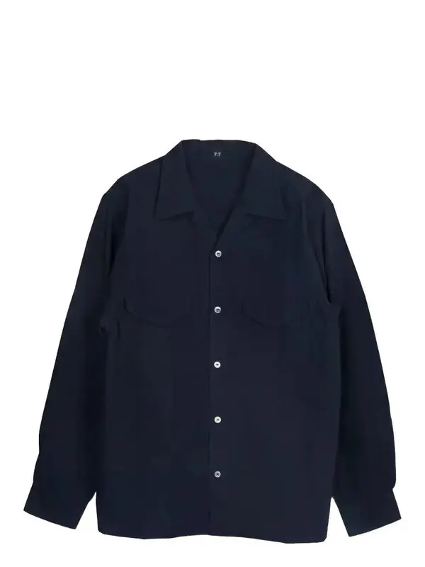 TAIGA TAKAHASHI Lot.101 Open-collar Shirt - Blue