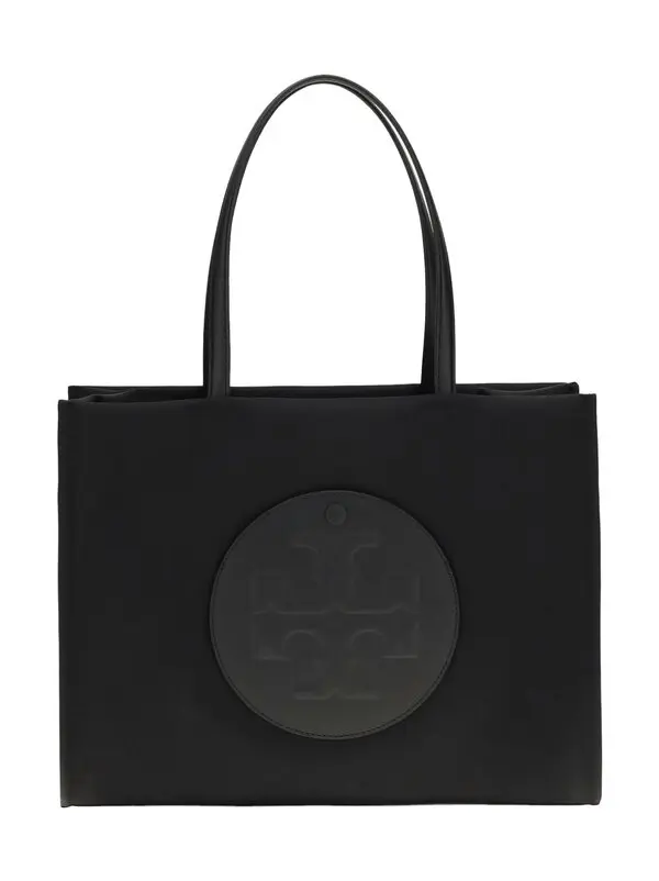 Tory Burch Small Ella Recycled Nylon Tote Bag - Black