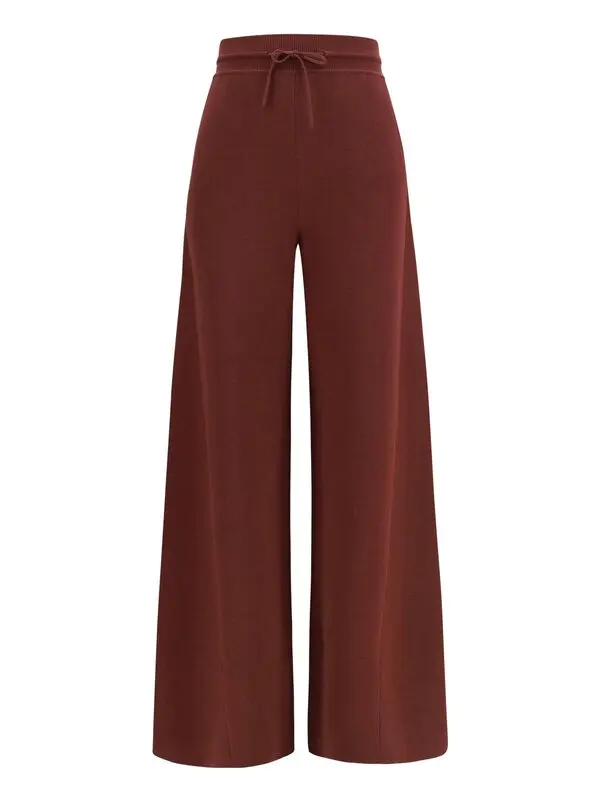 Loro Piana Siena Silk And Cotton Wide Leg Pants - Bordeaux
