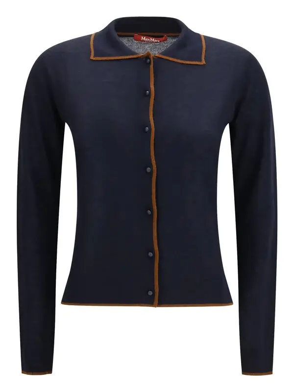 Max Mara Silk And Wool Cardigan - Blue