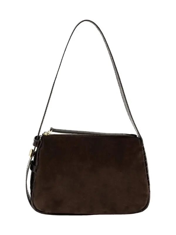 Tory Burch Small Romy Suede Shoulder Bag - Brown