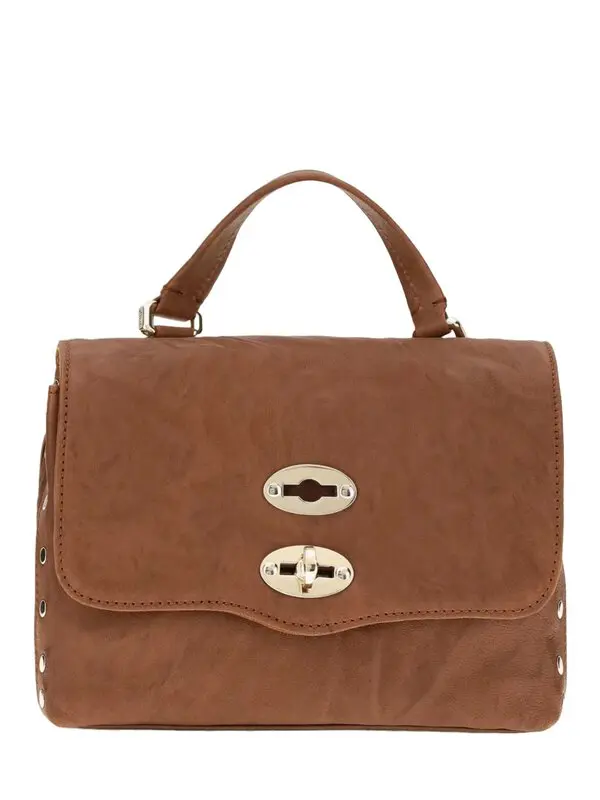 ZANELLATO Postina Officina Suede Top Handle Bag - Brown