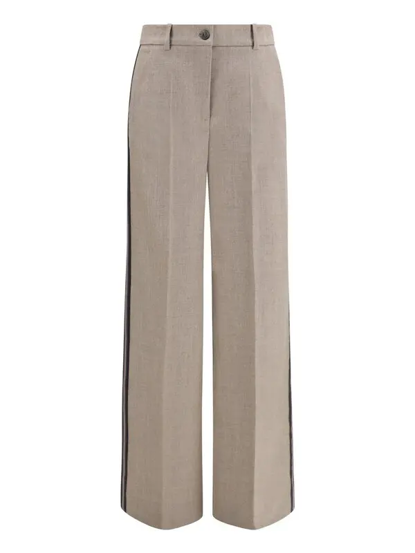 P.a.r.o.s.h Virgin Wool Palazzo Pants - Grey