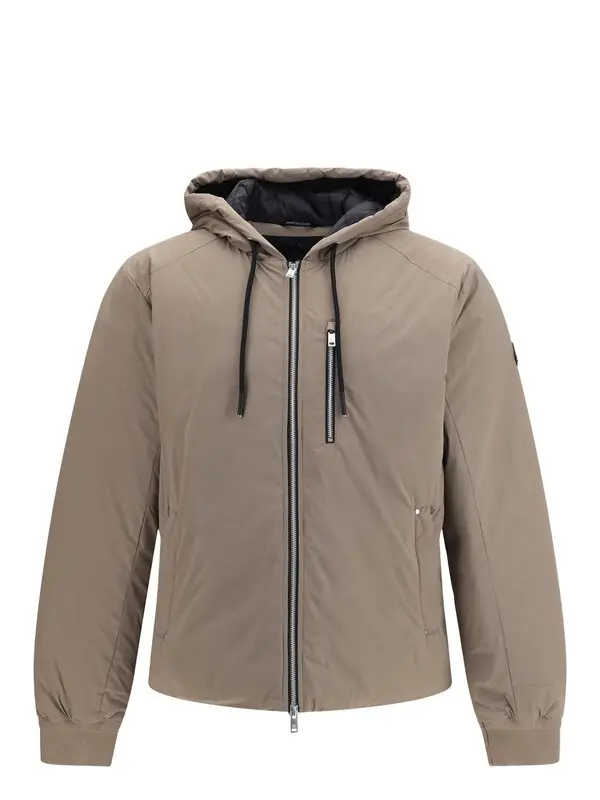 Moose Knuckles Hooded Down Jacket - Beige