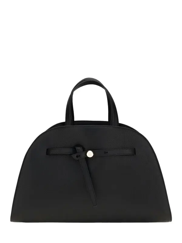 Tory Burch Romy Calf Leather Top Handle Bag - Black