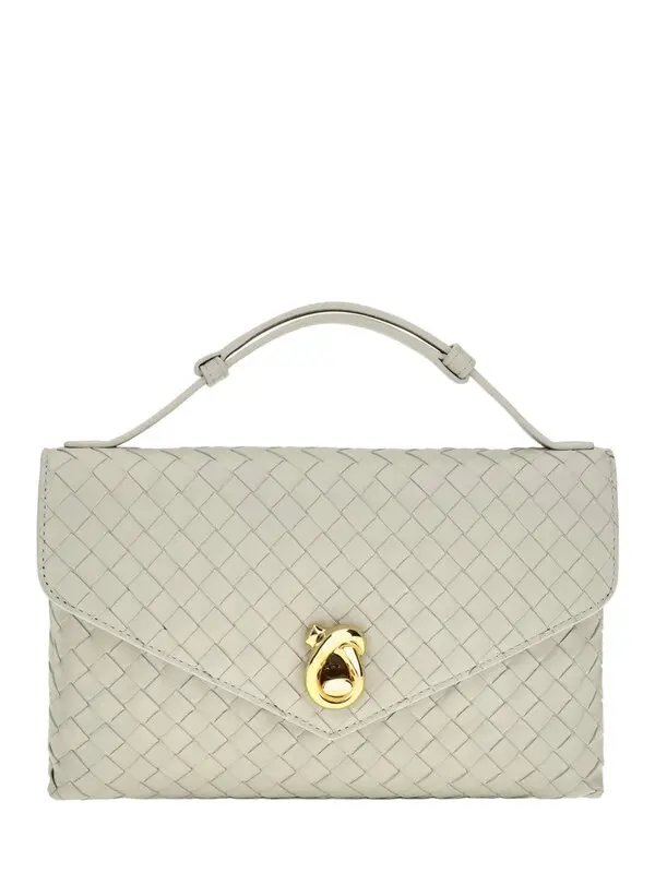 Bottega Veneta Knot Lock Shoulder Bag - White