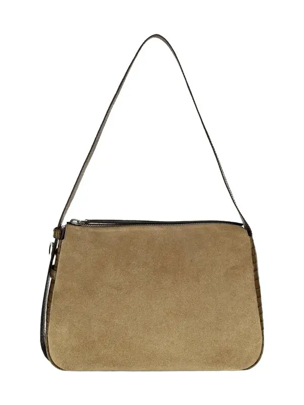 Tory Burch Romy Suede Shoulder Bag - Beige
