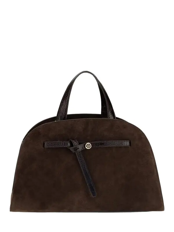 Tory Burch Romy Suede Top Handle Bag - Brown