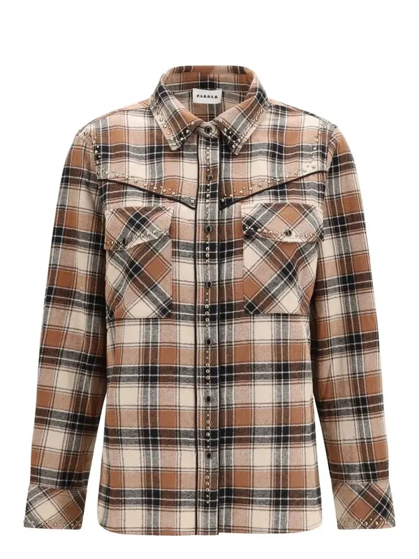 P.a.r.o.s.h Embellished Cowboy Shirt - Brown