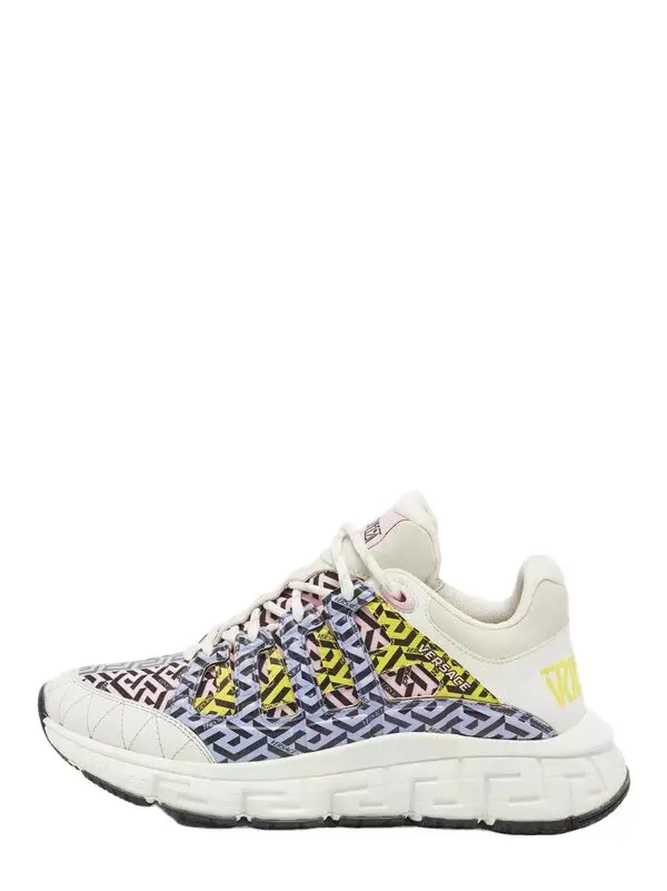 Versace Trigreca Sneakers With Greca Print - Blue