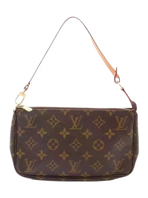 LOUIS VUITTON 2001 Monogram Pochette Accessoires Handbag - Brown