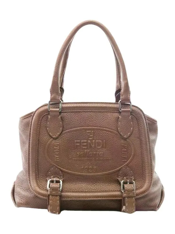 Fendi Selleria Buckled Tote Bag - Brown