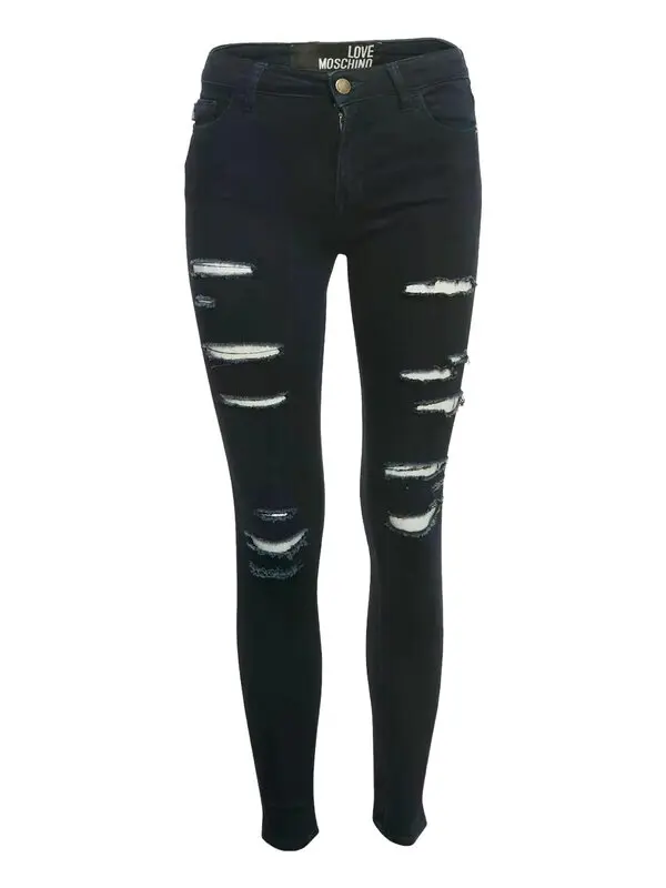 Moschino Distressed Skinny Jeans - Blue