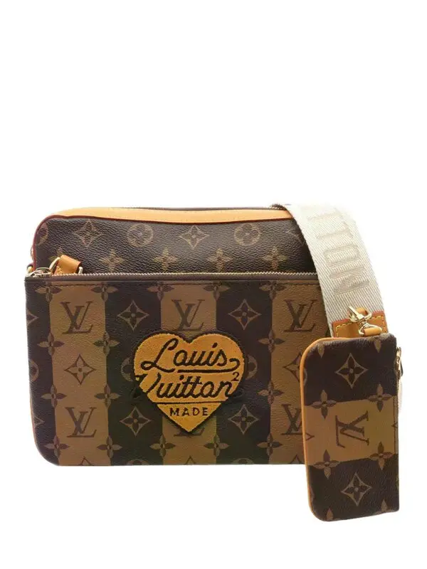 LOUIS VUITTON X Nigo 2010s Trio Monogram Cross Body Bag - Brown