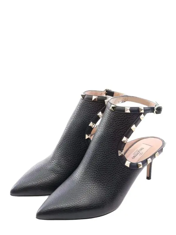 Valentino Garavani 2010s Rockstud Pointed-toe Ankle Boots - Black