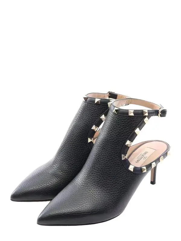 Valentino Garavani Rockstud Pointed-toe Ankle Boots - Black